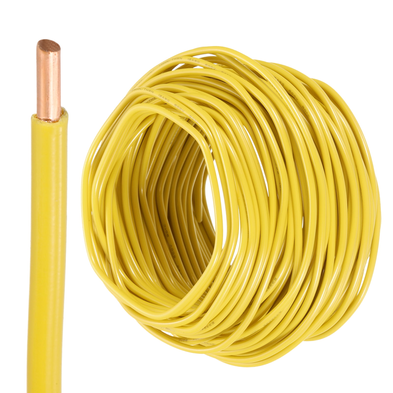 75 Feet Electrical Wire Insulated Solid Copper 12 AWG Hook Up Wire ...