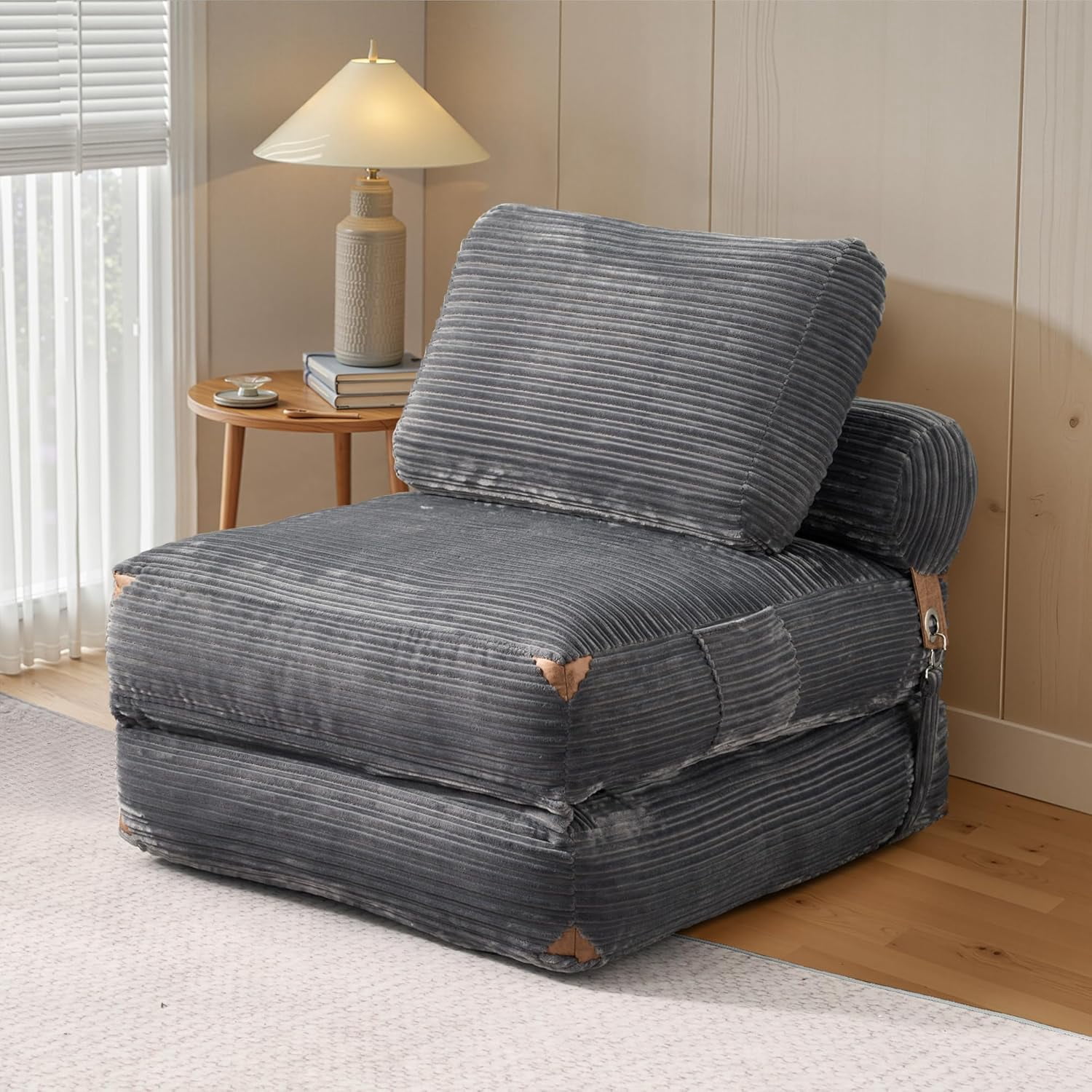 75'' Foldable Sofa Bed, Convertible Sleeper Sofa with Pillow Boneless ...