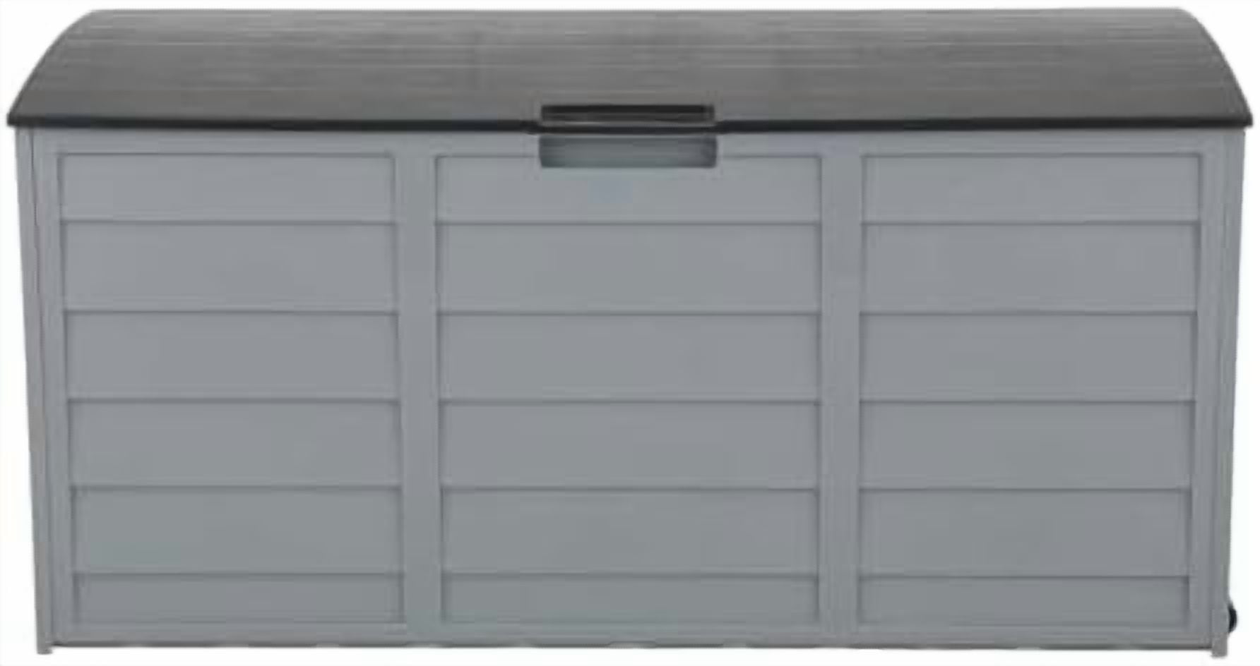 75 Gallon Outdoor Storage Box, Lockable Plastic Storage Bin with Lid ...