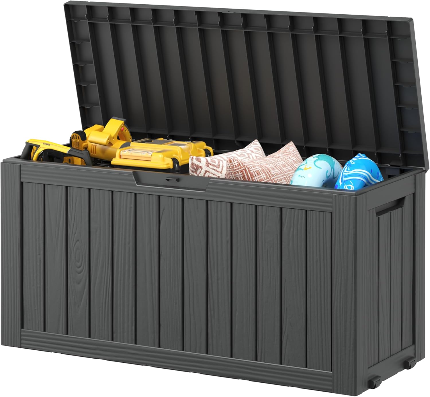 75 Gallon Outdoor Storage Box Waterproof, UV Resistant Resin Deck Boxes ...