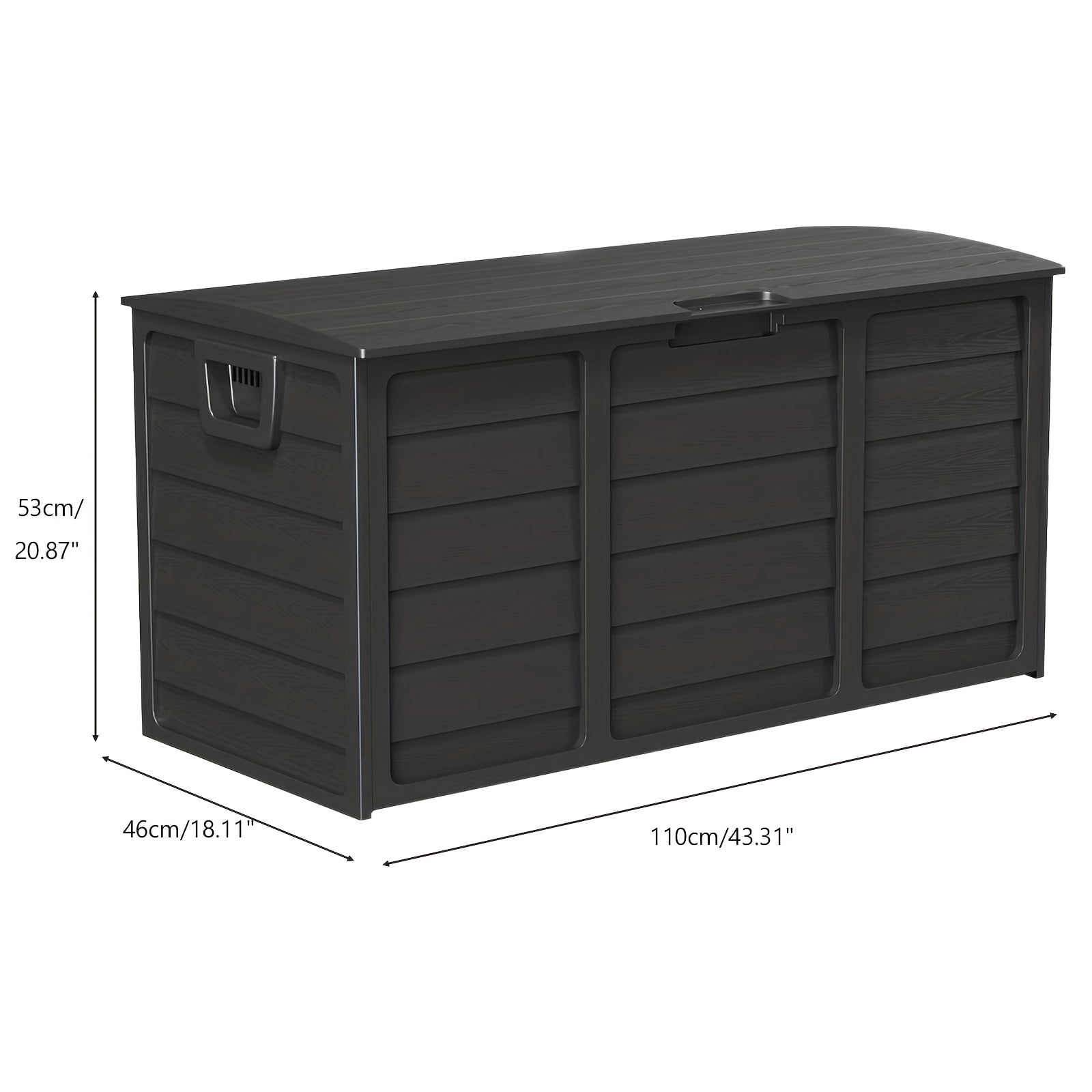 75-Gallon Waterproof Outdoor Storage Box with Lockable Lid - Heavy-Duty ...