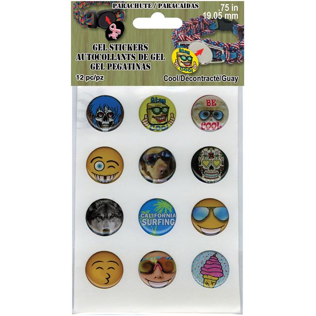 .75" Gel Stickers For Paracord Charms & Buckles 12/Pkg-Cool - Walmart.com