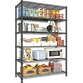75" H Metal Shelving 6 Tier Storage Shelf Adjustable Kitchen Shelf Wire ...