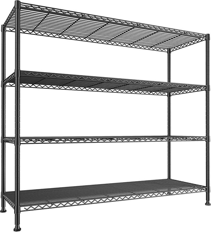 75''H Storage Shelves Metal Shelving Unit, 6 Tier Wire Shelving for Pantry Shelves Adjustable ...