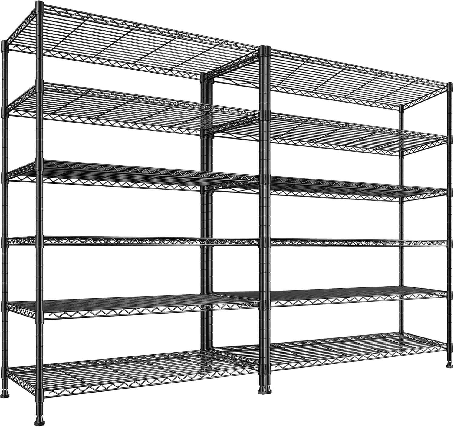 75''H Storage Shelves Metal Shelving Unit, 6 Tier Wire Shelving for Pantry Shelves Adjustable ...