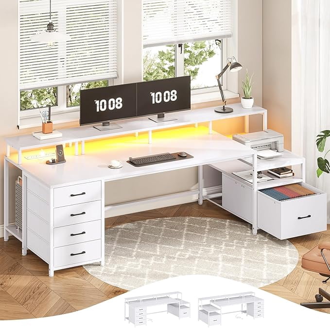 75" Computer Desk with Storage - Walmart Business Supplies