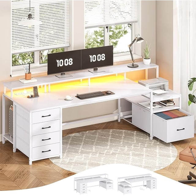 75" Computer Desk with Storage - Walmart Business Supplies