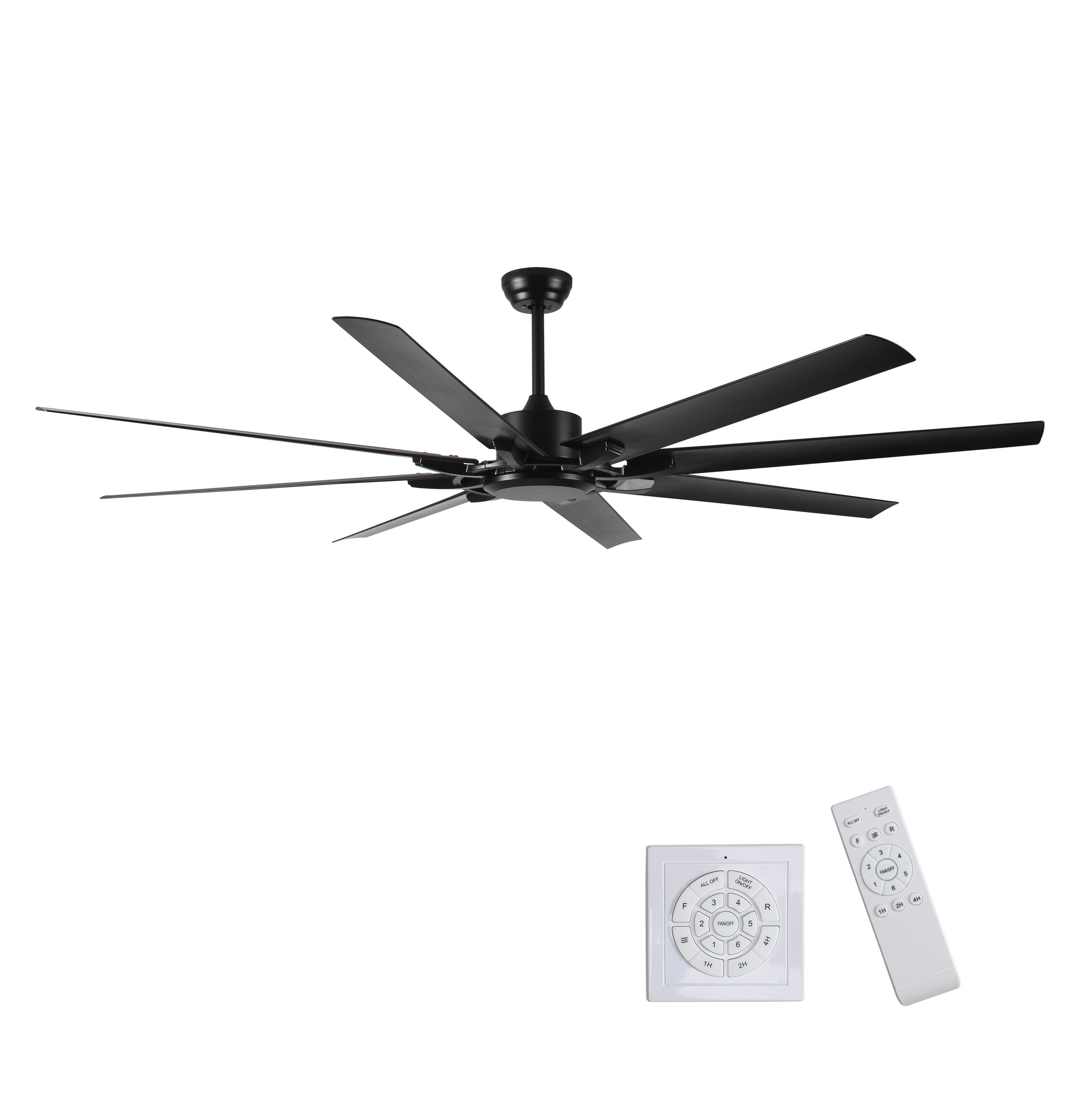 75 Inch Industrial DC Motor Ceiling Fan no light, Large Ceiling Fan ...