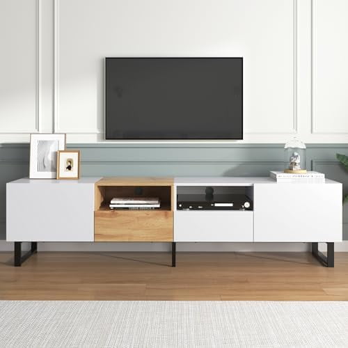 75 Inch Modern TV Stand for TVs Up to 80”, Minimalist Entertainment ...