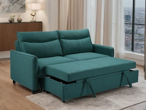 75-Inch Queen Size Convertible Sleeper Sofa Bed, Comfortable Pull-Out ...