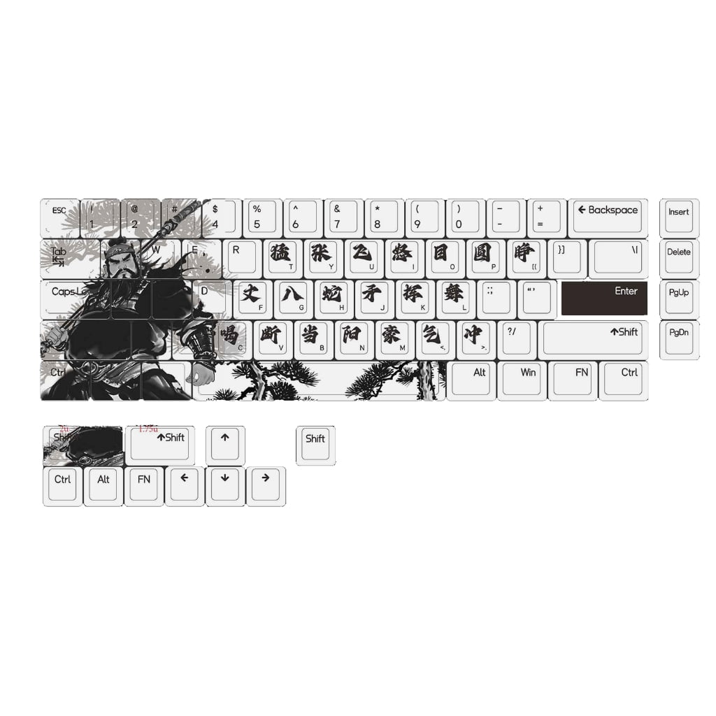 75 Key Keycaps Guanyu Themed for Mechanical Keyboards Keycaps Optional ...