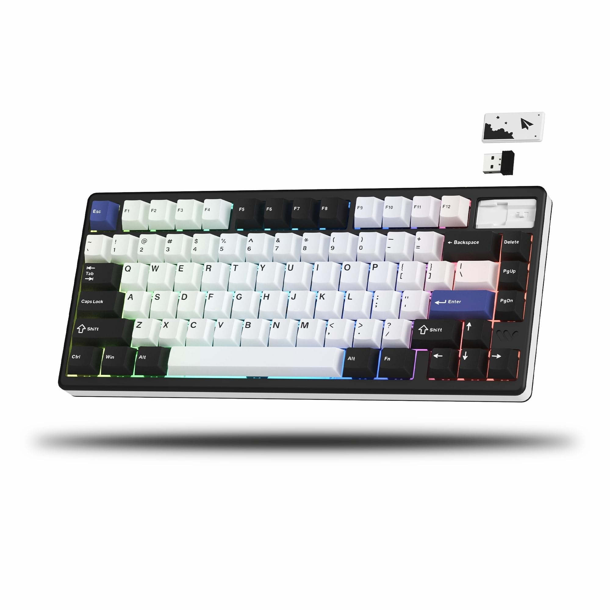 75% Keyboard QMK/VIA, Wireless Gaming Keyboard CNC Aluminum, Tri-Mode ...