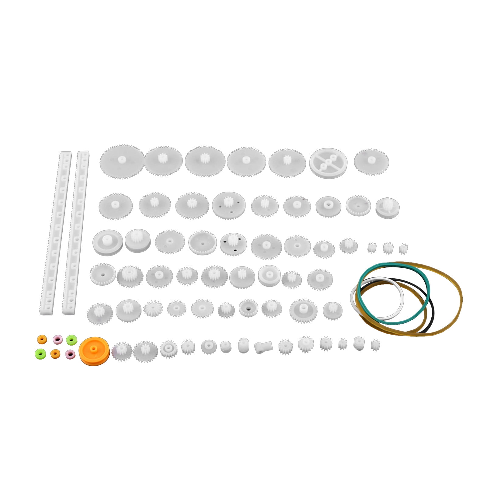 75 Kinds DIY Robotics Gear Kit: Plastic Gears, Pulley, Belt, Worm ...