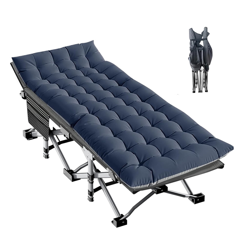 75"L x 28"W Folding Camping Cot, Portable Travel Cots with Steel Tube ...