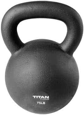 75 LB Cast Iron Kettlebell, Single Piece Casting, LB Markings, Full ...