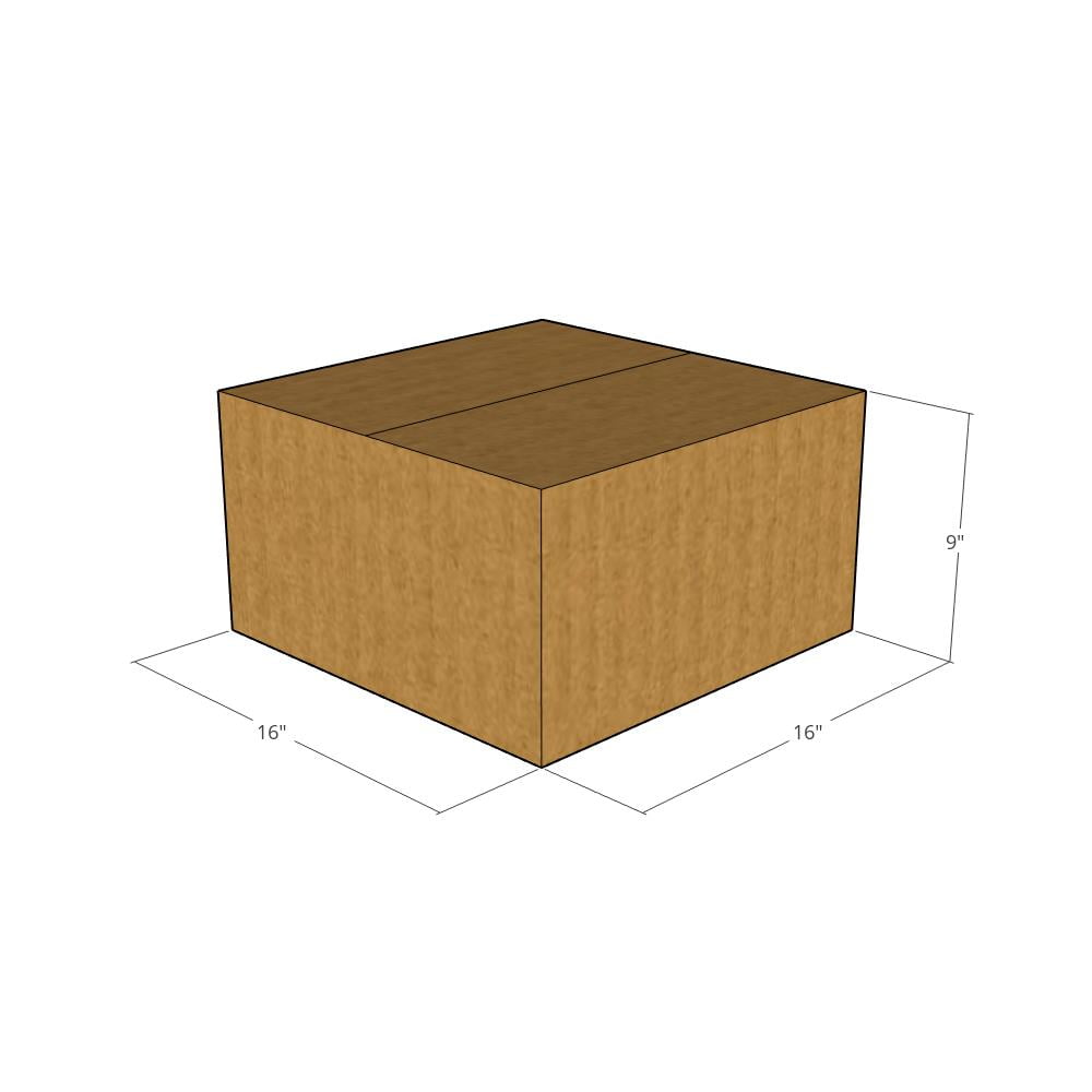 75 - (LxWxH) - 16x16x9 - 32 ECT New Corrugated Boxes - Walmart.com