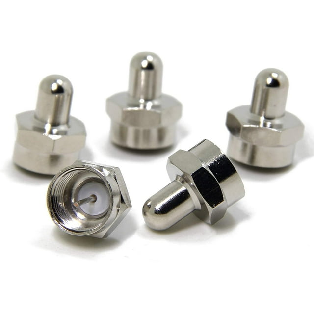 75 Ohm F Coaxial Terminator 5-Pack for Cable TV Ports Connections ...