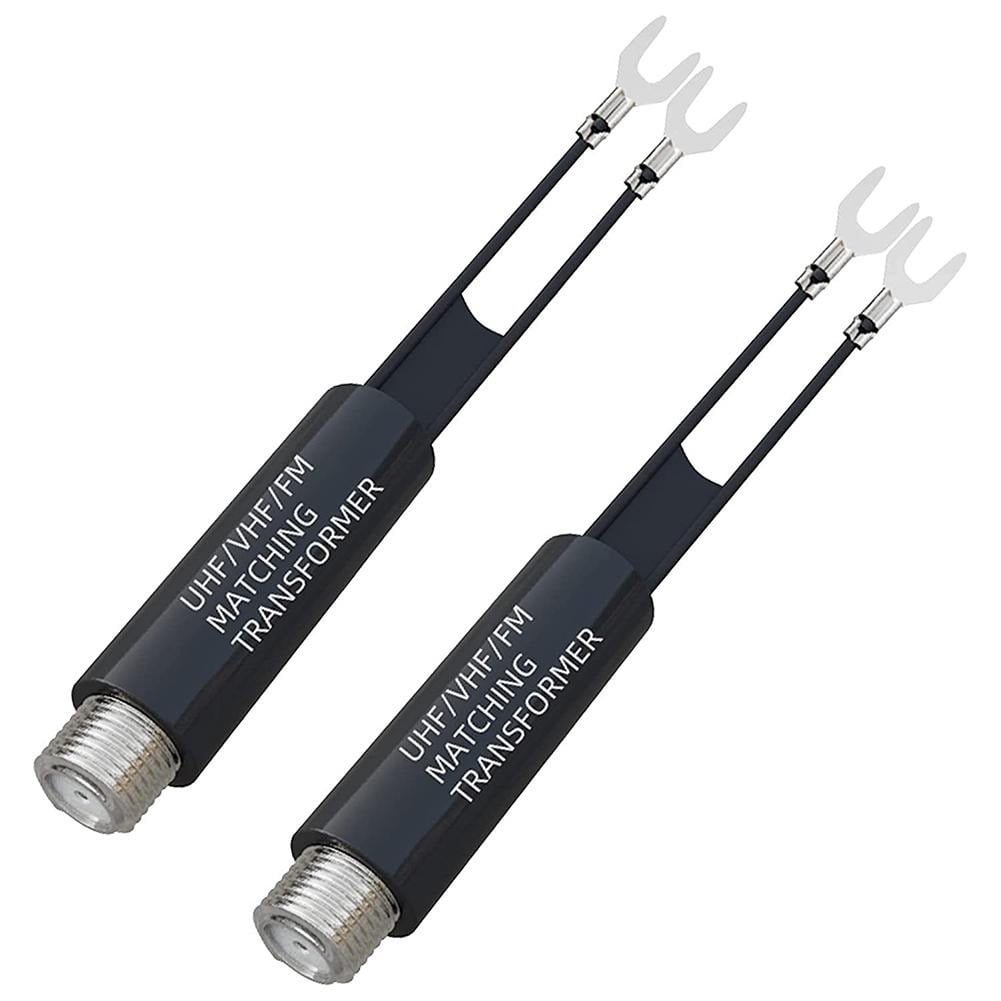 75 Ohm to 300 Ohm Adapter - UHF/VHF/FM Balun Transformer - Antenna ...