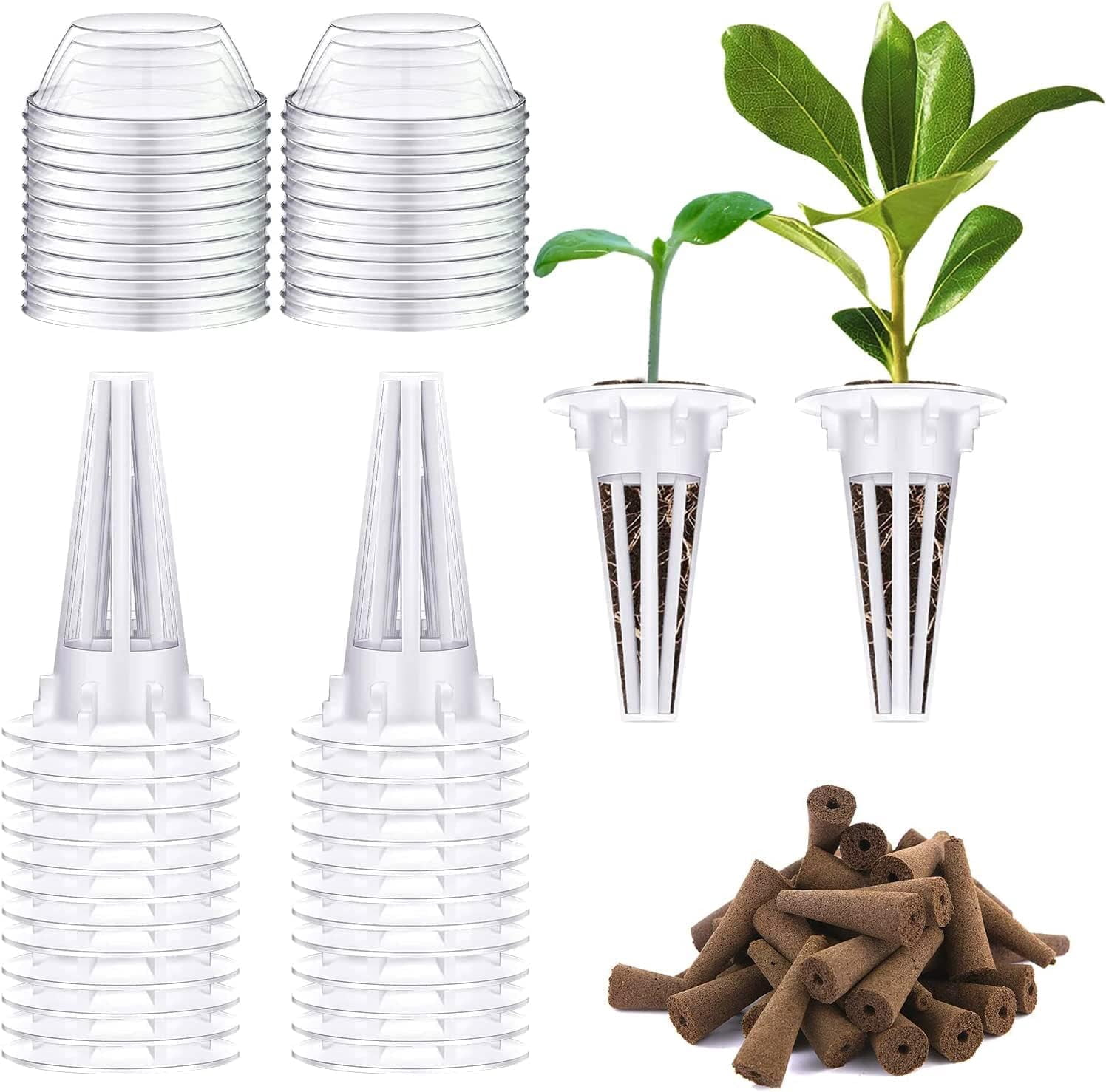 75 PCS Hydroponic Growing Plant Pods Kit, Including 25 Pieces ...