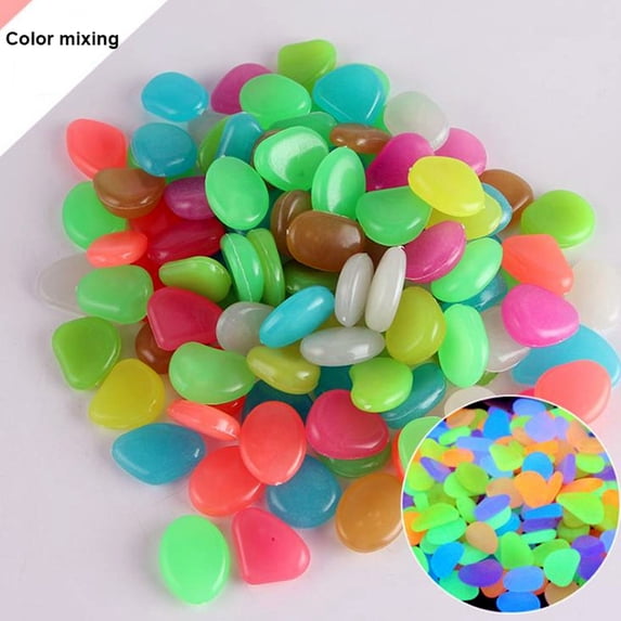 75 PCS Large Glow in the Dark Stones, Luminous Pebbles Stones Glowing ...