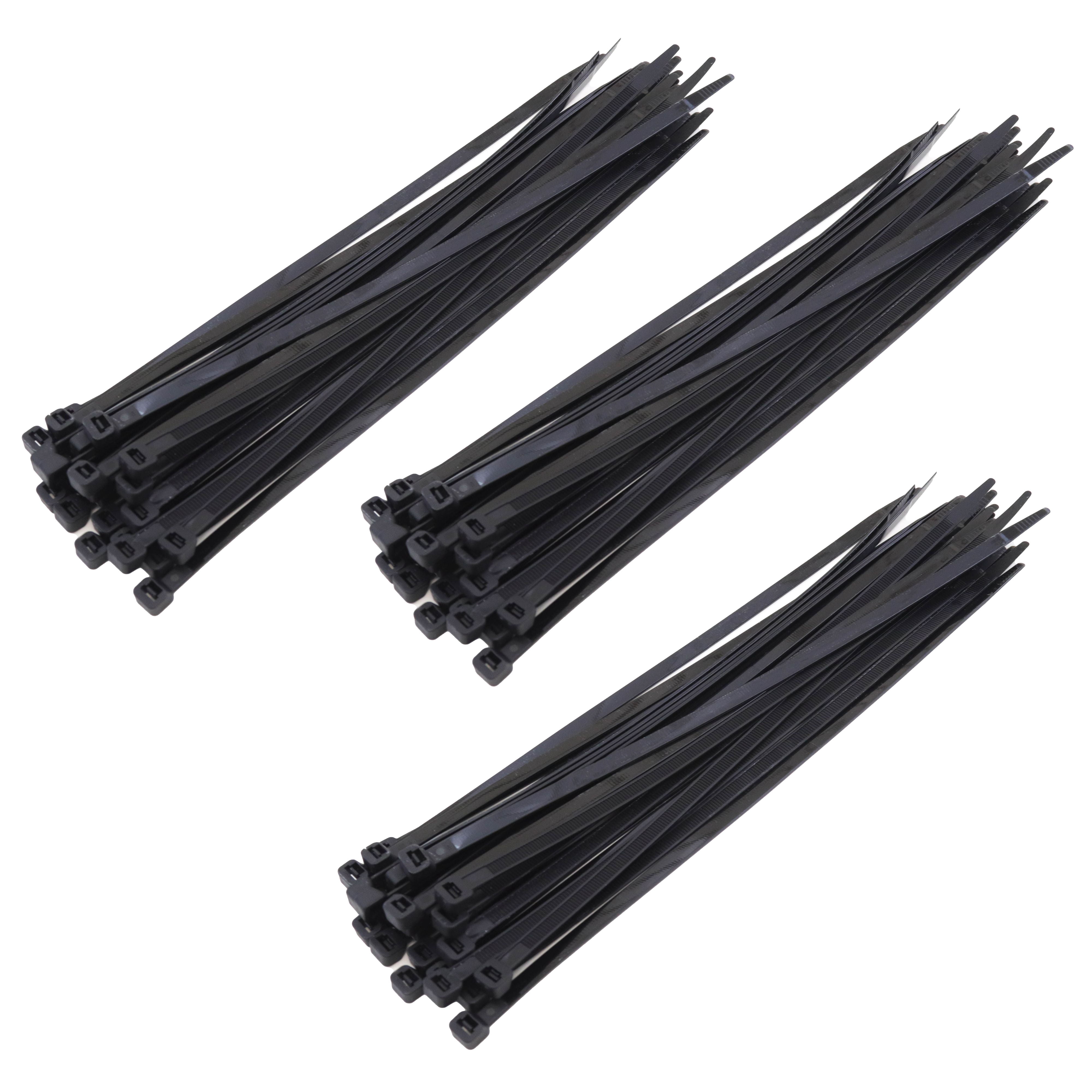 75-Pack Heavy Duty 16 Inch 170lbs Zip Cable Tie Down Strap Wire UV ...