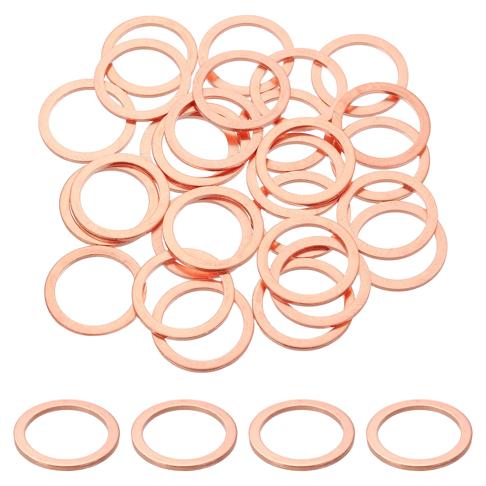 75 Pack M20 Flat Washer Copper Washer Sealing Rings, 20mm ID 26mm OD 1 ...