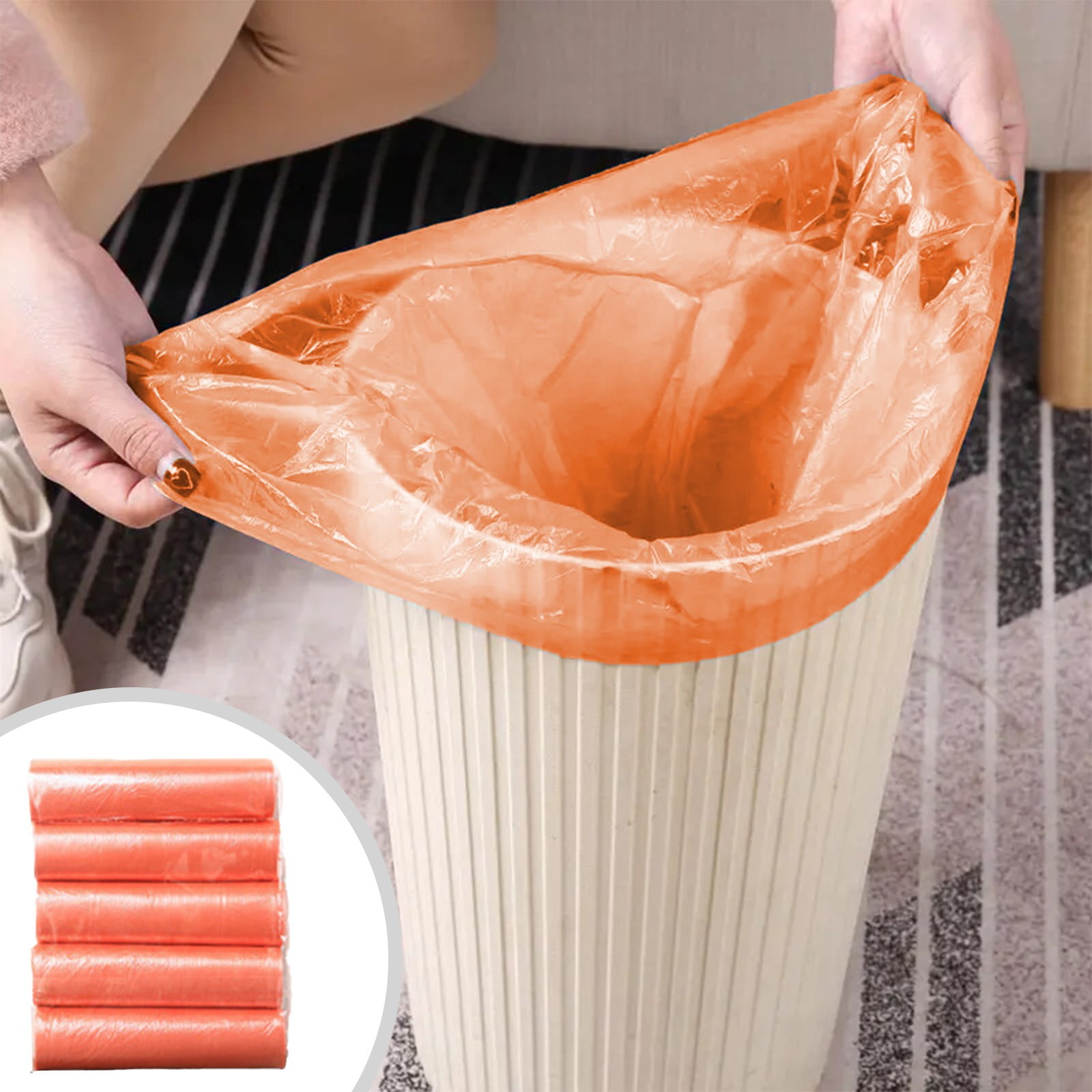 75-Pack Multicolor Sorting Garbage Bags - Color-Coded Household Waste ...