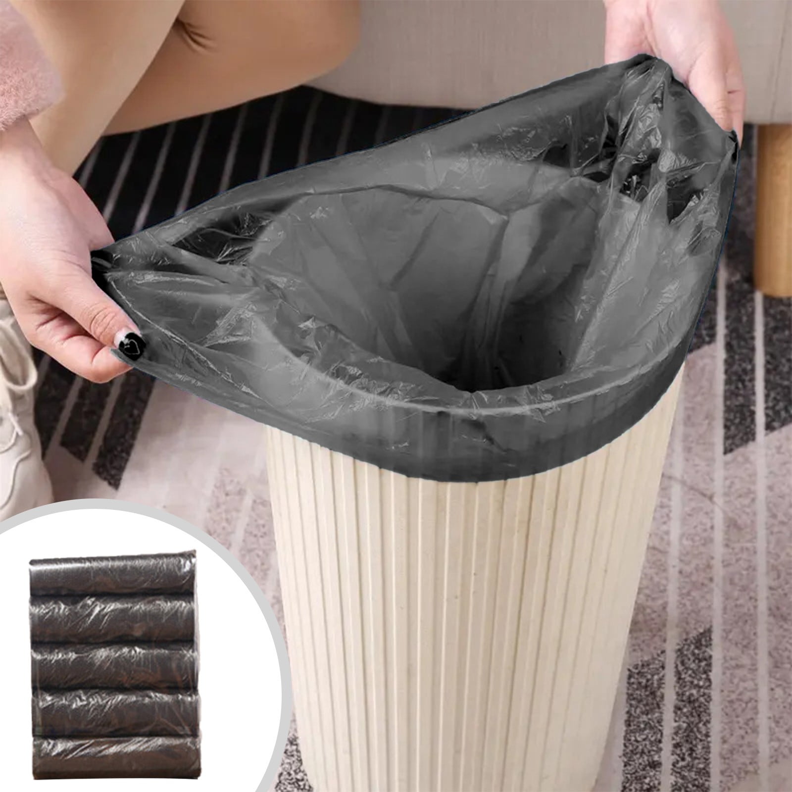 75-Pack Multicolor Sorting Garbage Bags - Color-Coded Household Waste ...