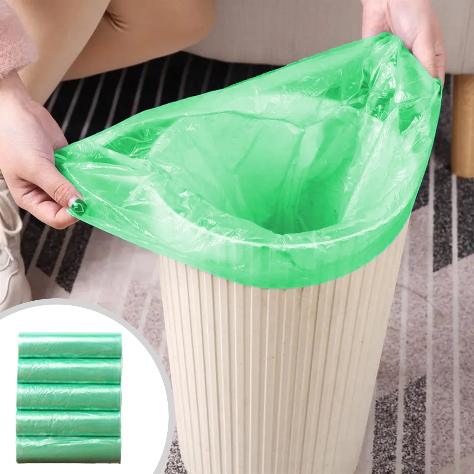 75-Pack Multicolor Sorting Garbage Bags - Color-Coded Household Waste ...