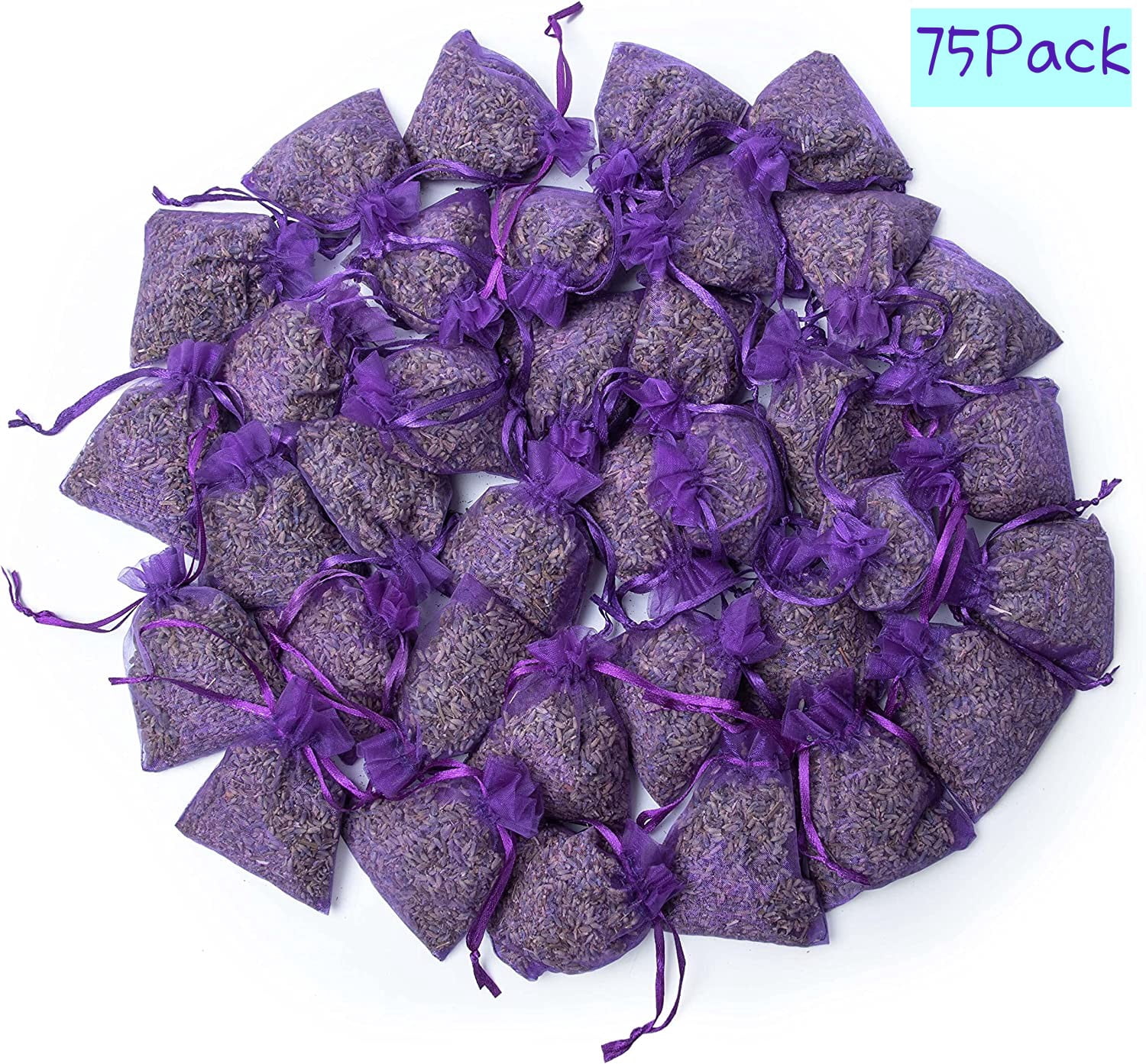 75 Pack Sachets Dried Lavender Flower Lavender Sachets for Drawers and ...