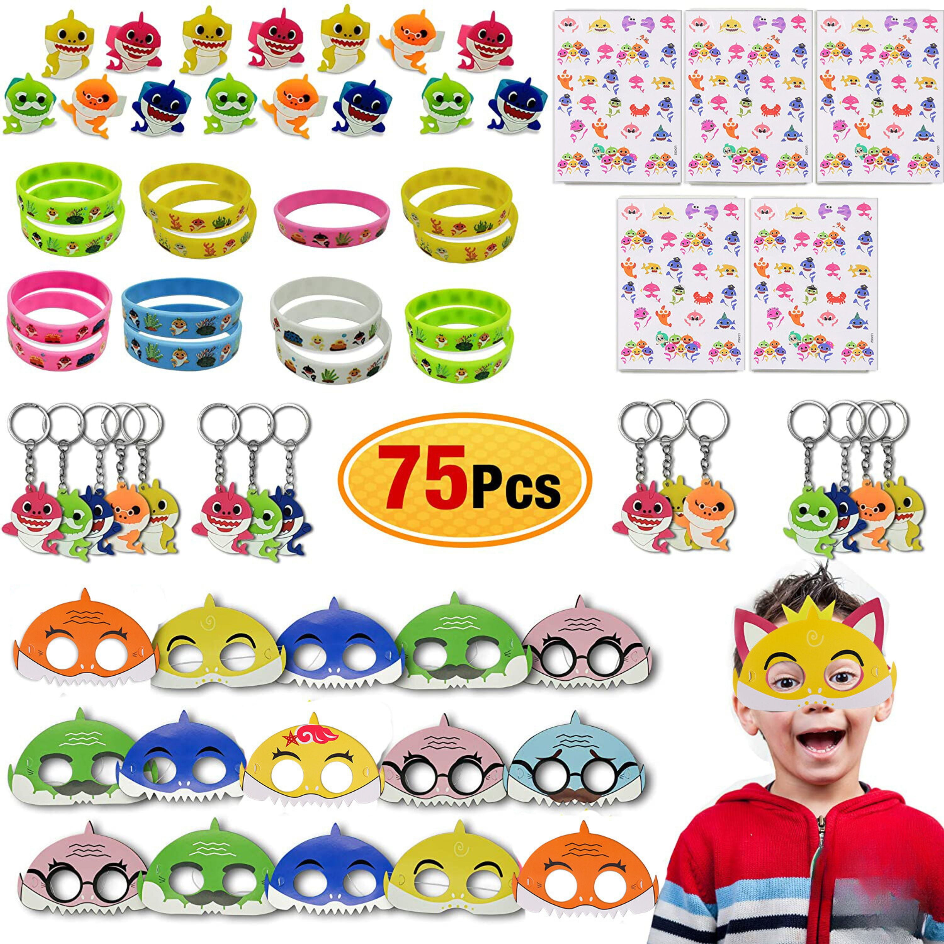 Baby Shark 75 Pc Party Favors Toys Set | Masks, Keychain, Wristband ...