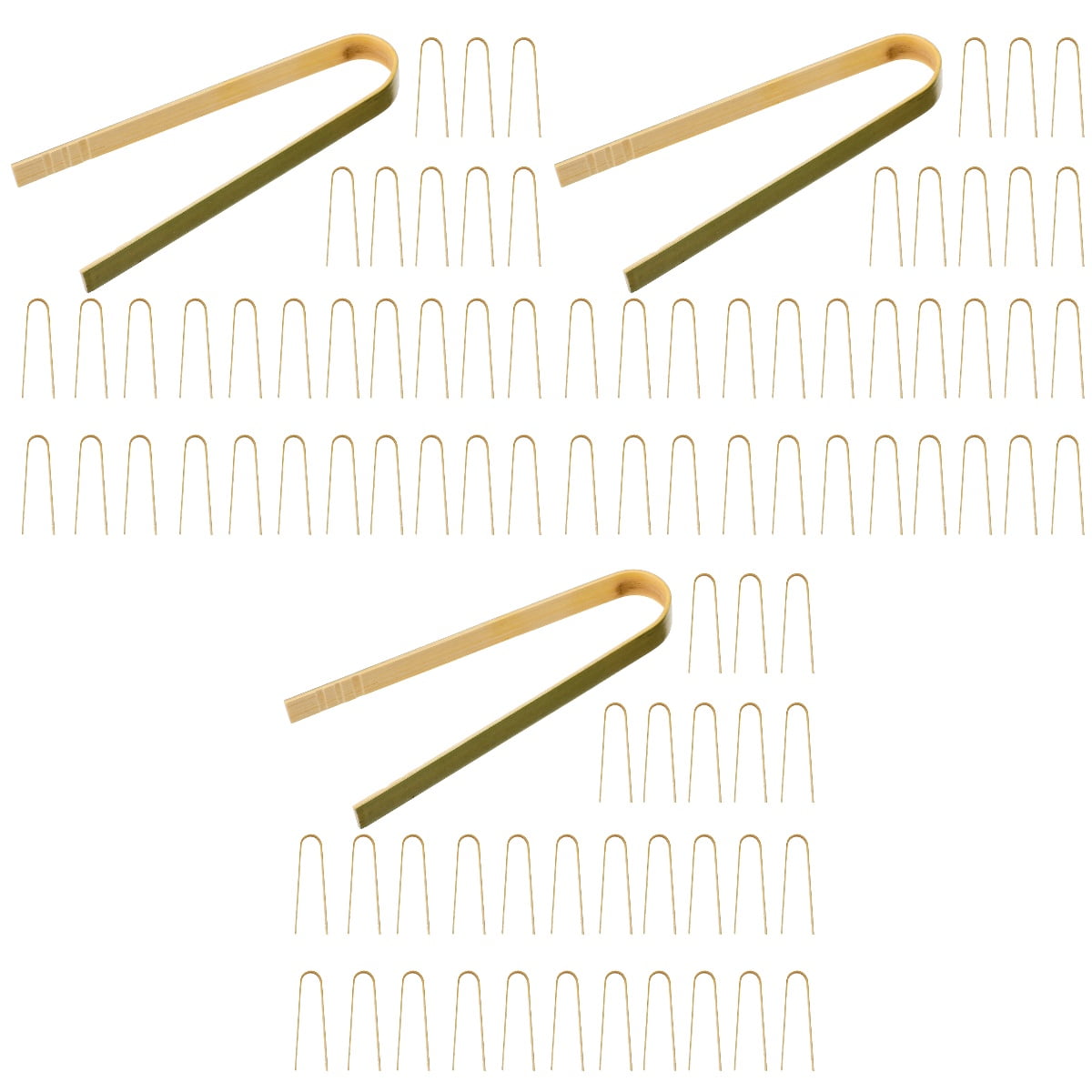 75 Pcs Bamboo Tweezers for Kids Fine Motor Training Tweezers Kids Tongs ...