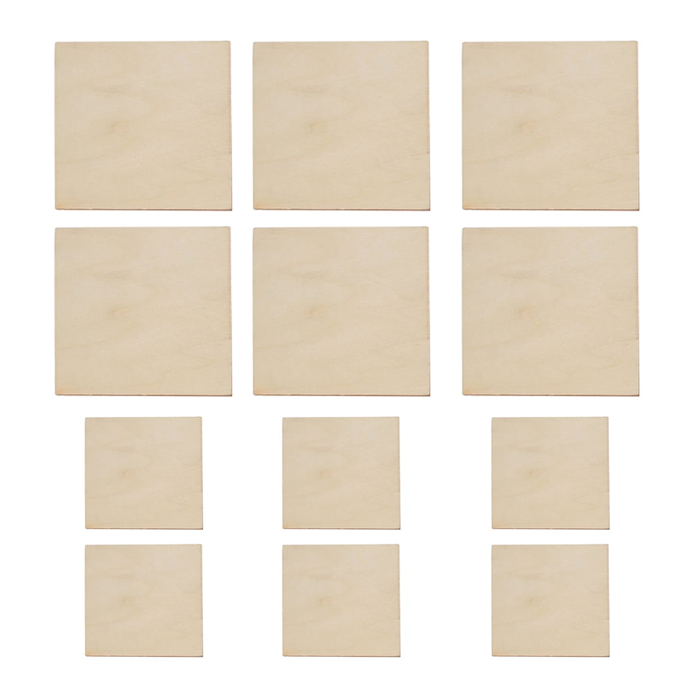 FELTECHELECTR DIY Square Wood Boards Basswood Sheets for Crafts Khaki ...