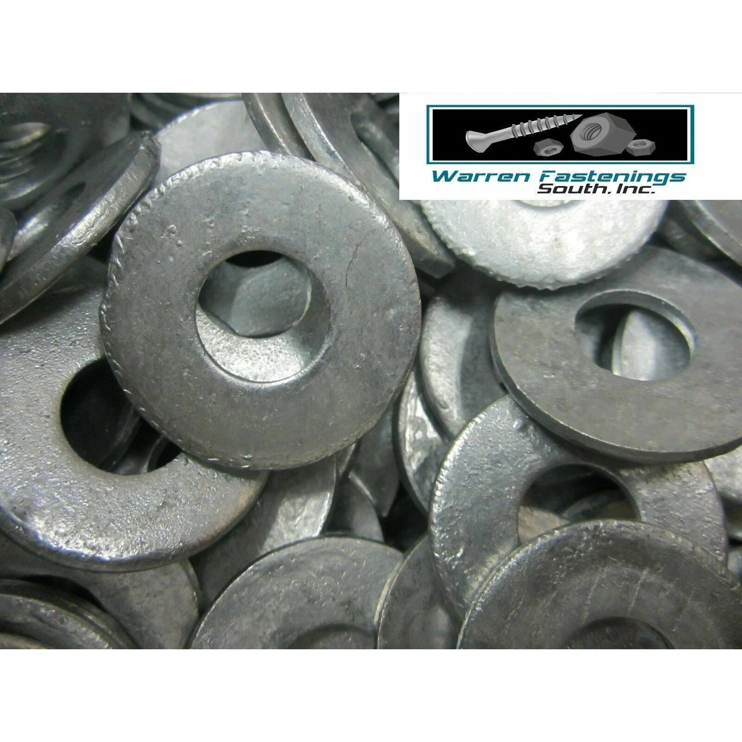 75 Piece Galvanized Assembly 1/2"-13 Carriage Bolts, Flat Washers ...