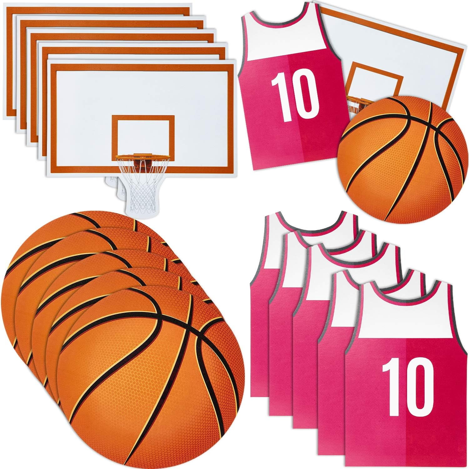 75 Pieces Basketball Paper Cutouts Basketball Cardboard Cut Outs ...