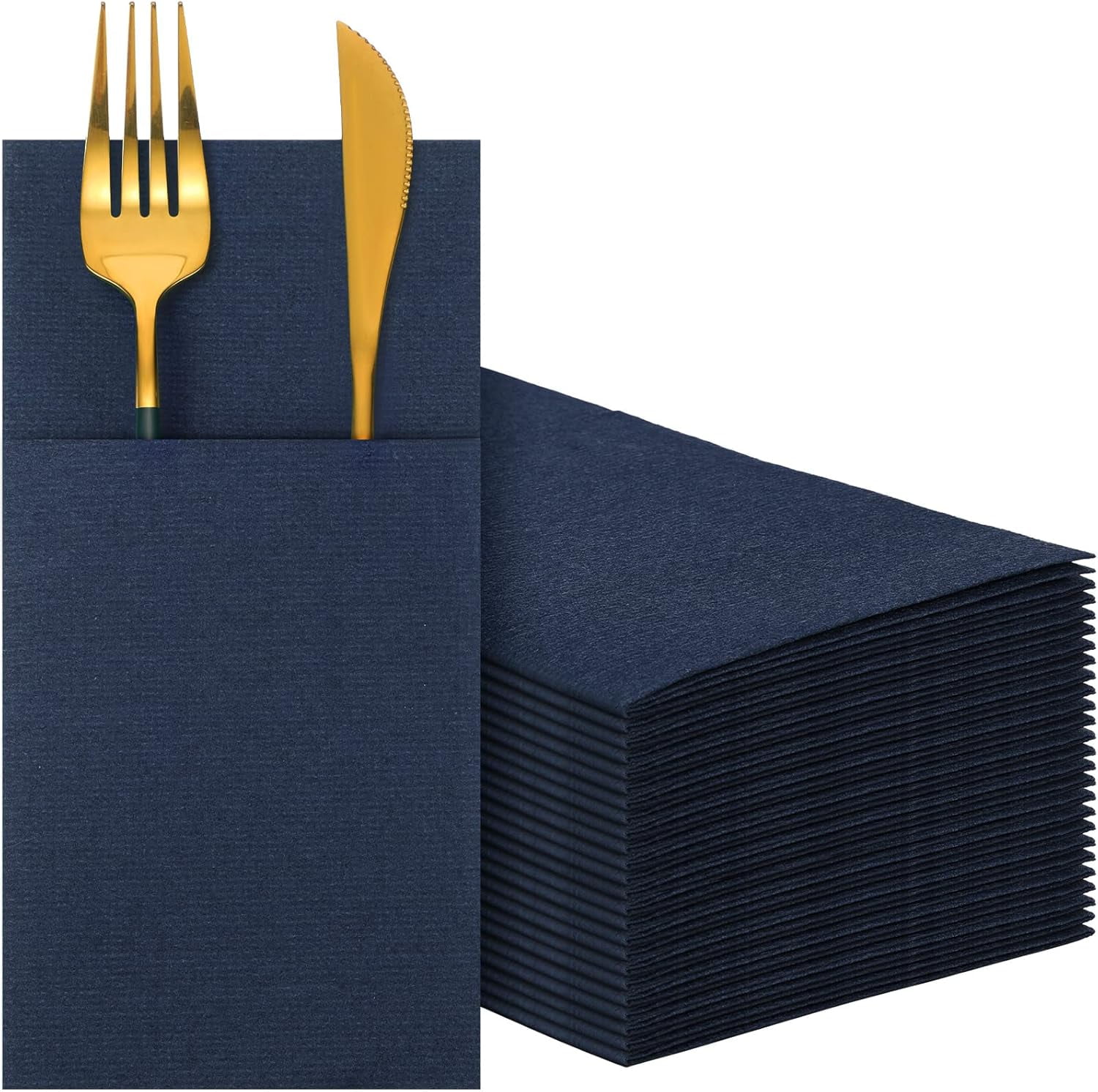 75 Pieces Paper Linen Napkins Disposable Airlaid Dinner Napkins ...