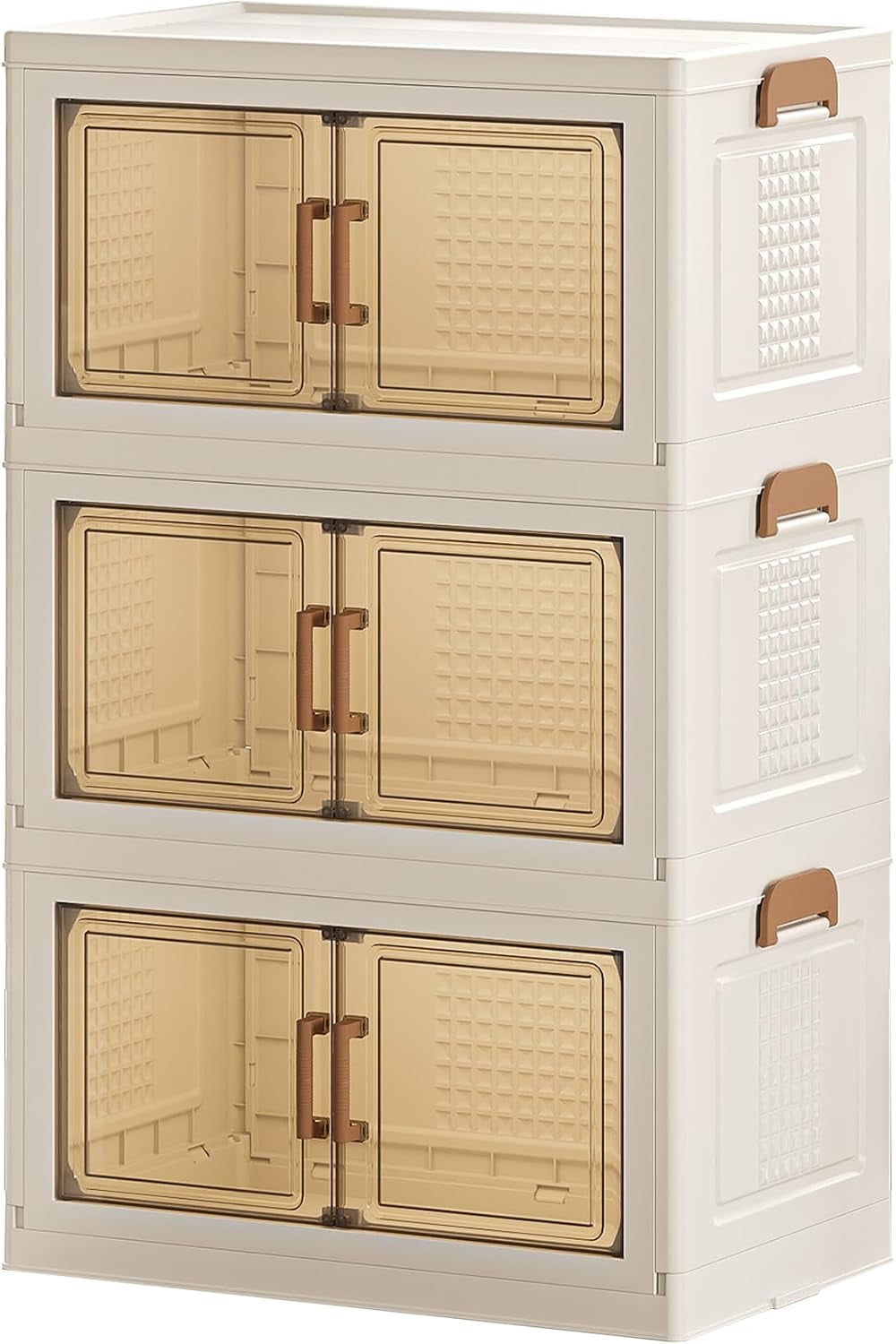 75 QT Stackable Storage Bins, 3 Tier Plastic Storage Bins with Lid and ...