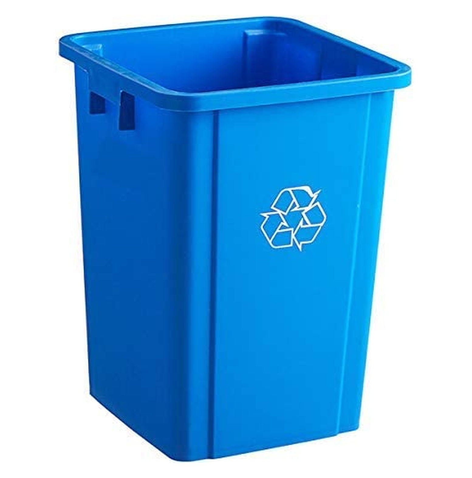 75 Qt. / 19 Gallon / 72 Liters/Blue Square Recycle Bin. Kitchen Garbage Can Office Trash Can ...