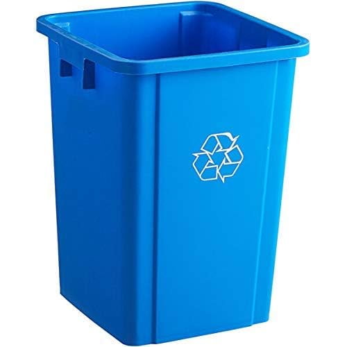 75 Qt. / 19 Gallon / 72 Liters/Blue Square Recycle Bin. Trash Bin ...