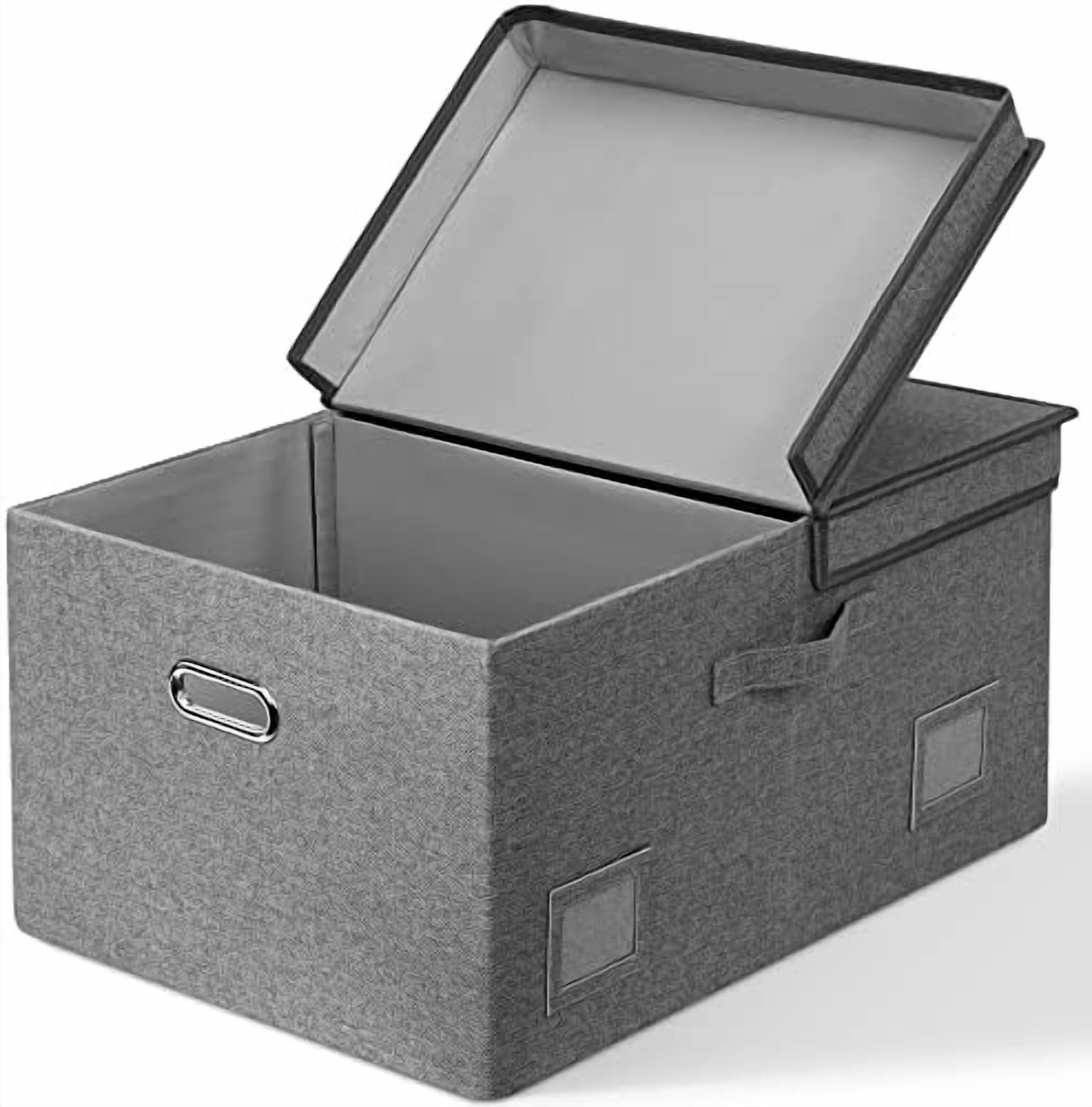 75 Quarts Extra Large Decorative Storage Bins with Lids, 1 Pack Gray ...