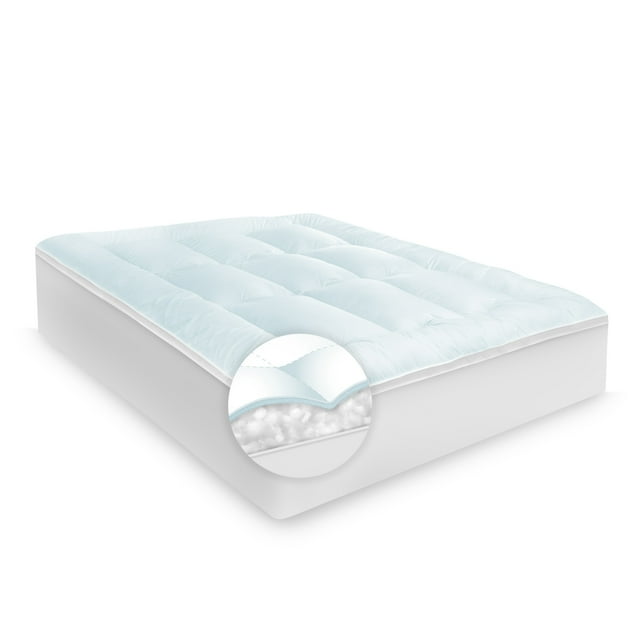 75" Reversible Full Size Quilted Gel Infused Memory Foam Hypoallergenic ...