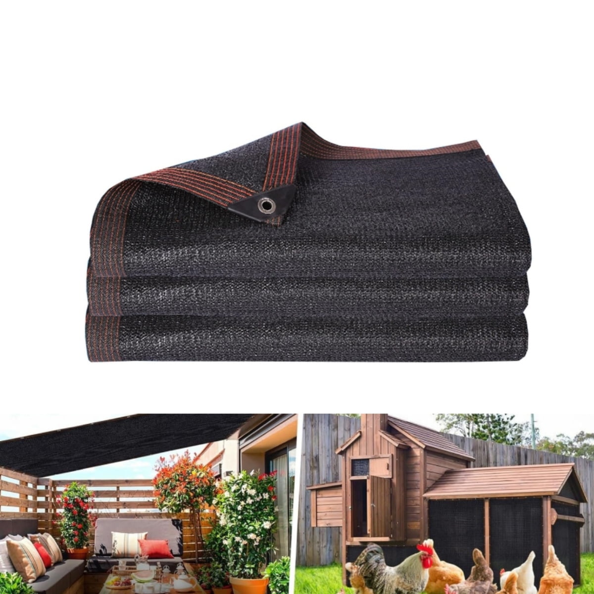 75% Shade Cloth,Outdoor Sunblock Shade Cloth with Grommets,Portable ...