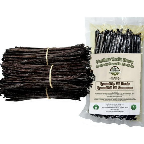 75 Vanilla Beans Bulk MFF30 For Making Vanilla Extract Grade A - NON ...