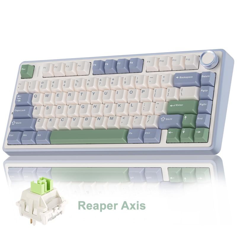 75% Wireless Mechanical Gaming Keyboard with Hot Swappable Tri-Mode USB ...