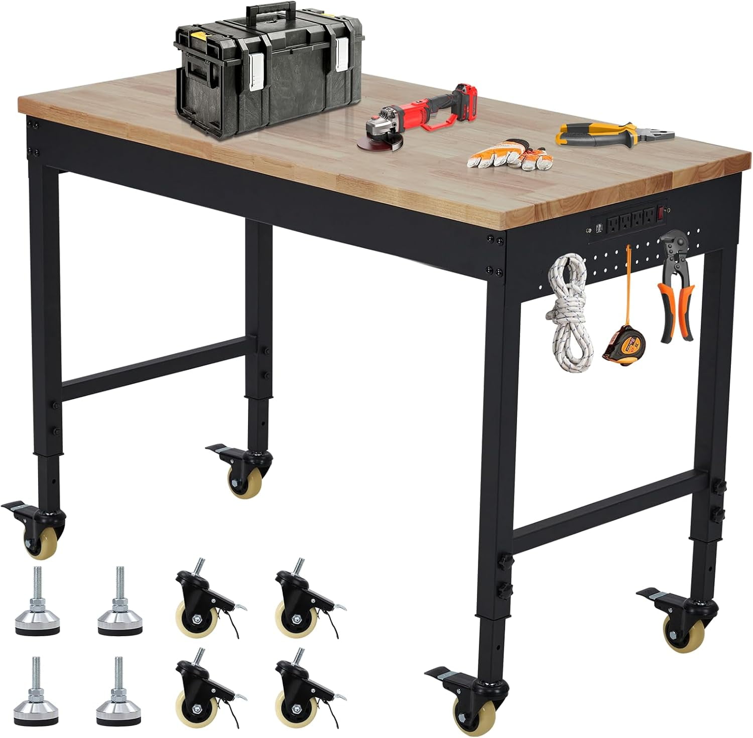 75"X 25" Workbench, 2000 LBS Load Capacity Heavy Duty Work Benches ...