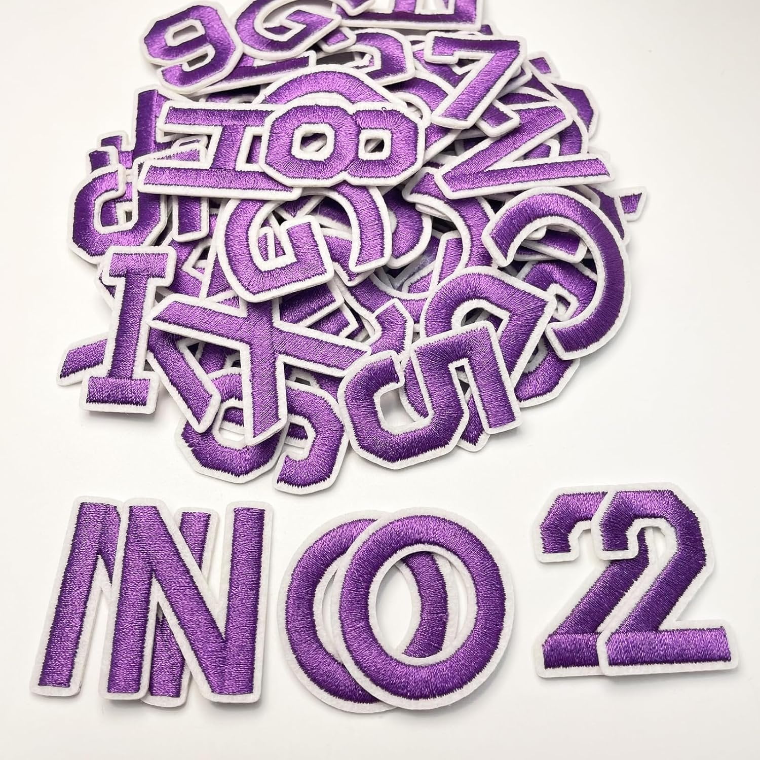 75 count Iron Letters and Numbers Patches for Clothing, 1.5" Embroidery ...
