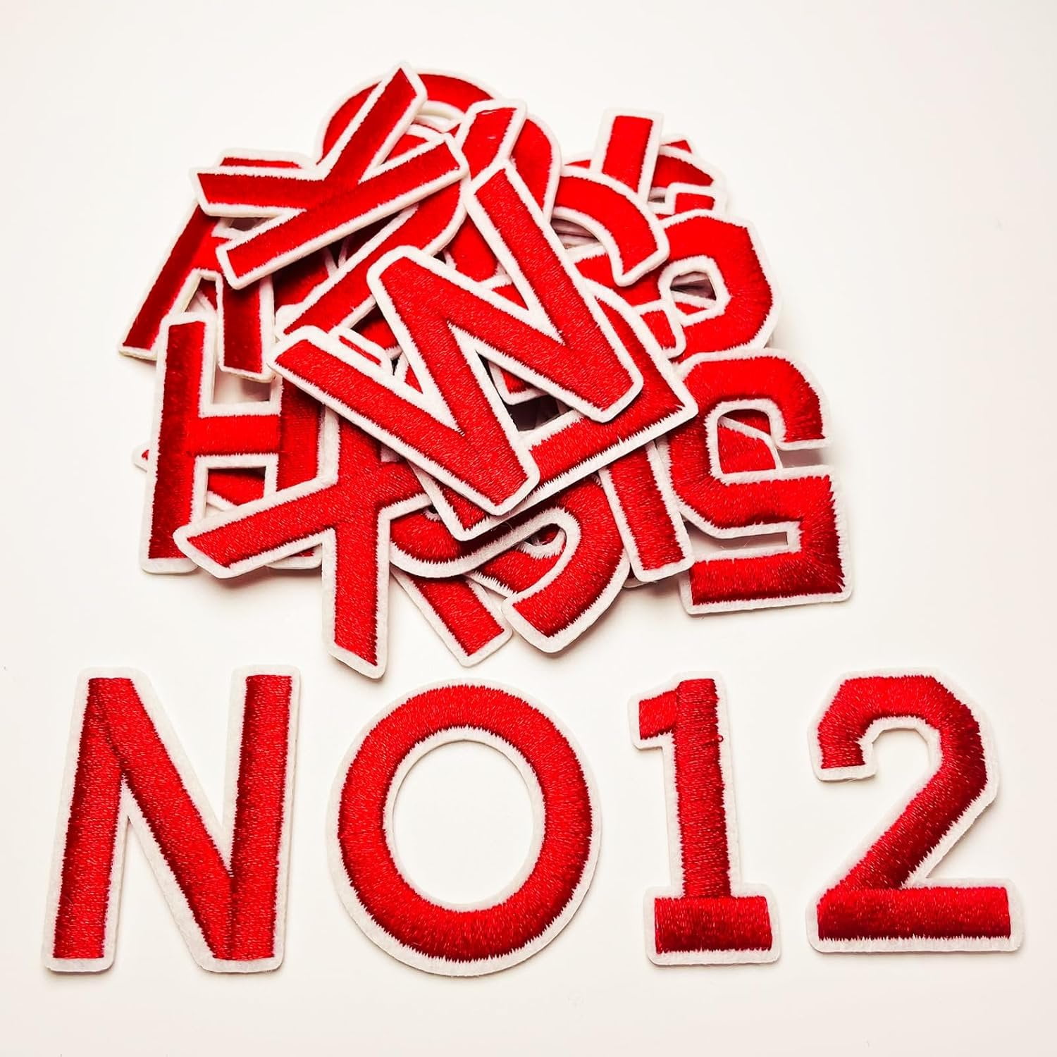 75 count Iron Letters and Numbers Patches for Clothing, 1.5" Embroidery ...