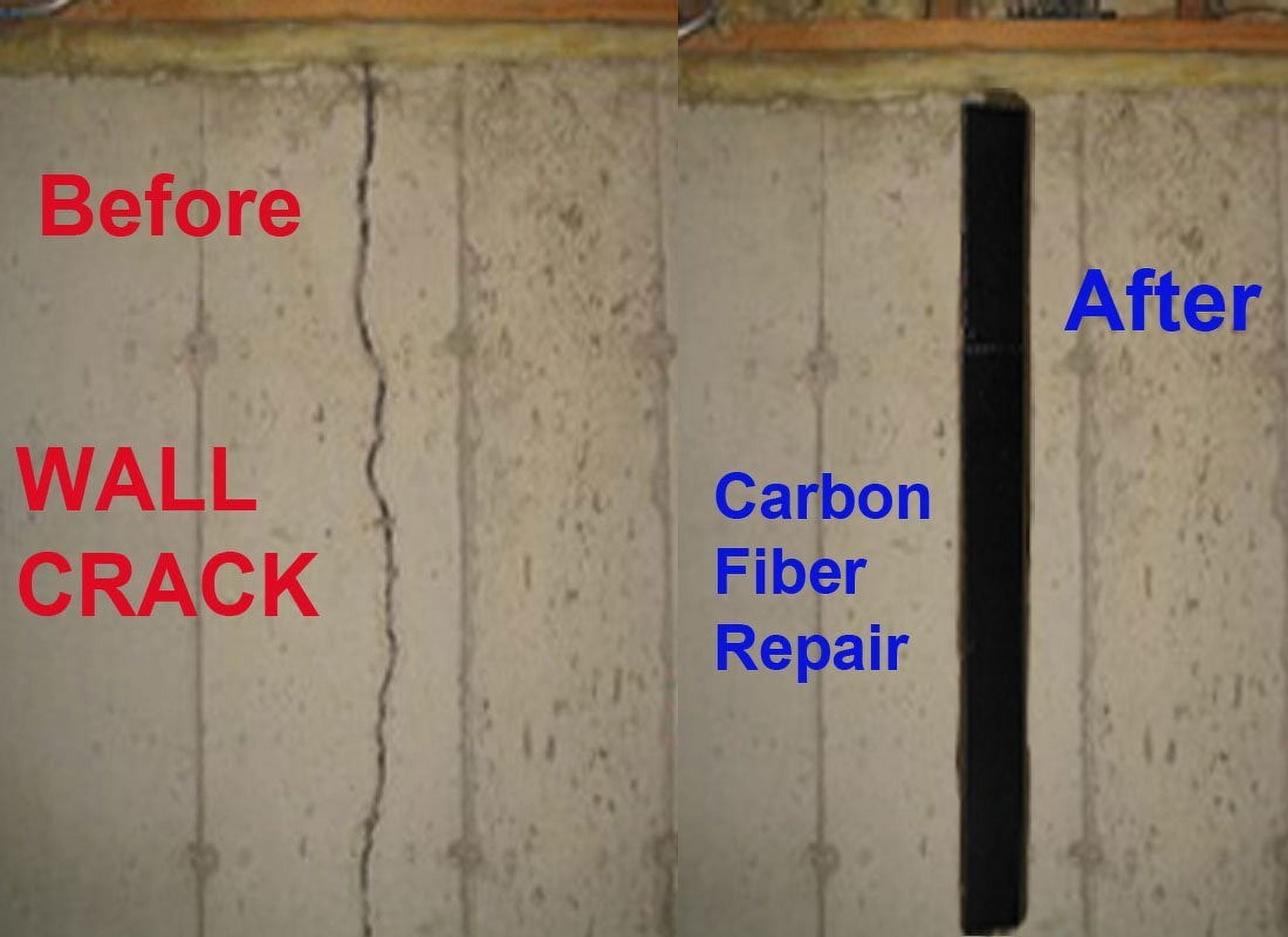 75 ft-Carbon Fiber-Basement Wall Crack Repair Kit - Walmart.com
