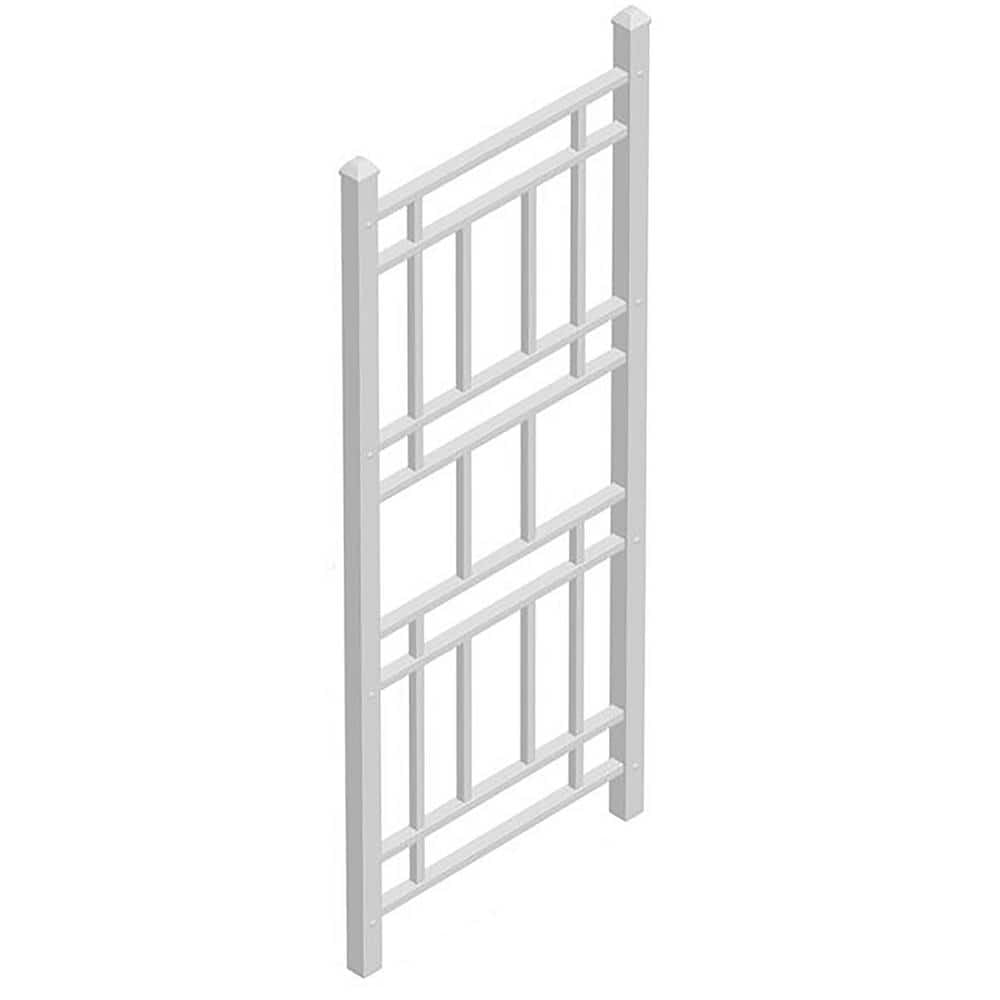 75 in. x 28 in. White Vinyl PVC Wellington Trellis - Walmart.com
