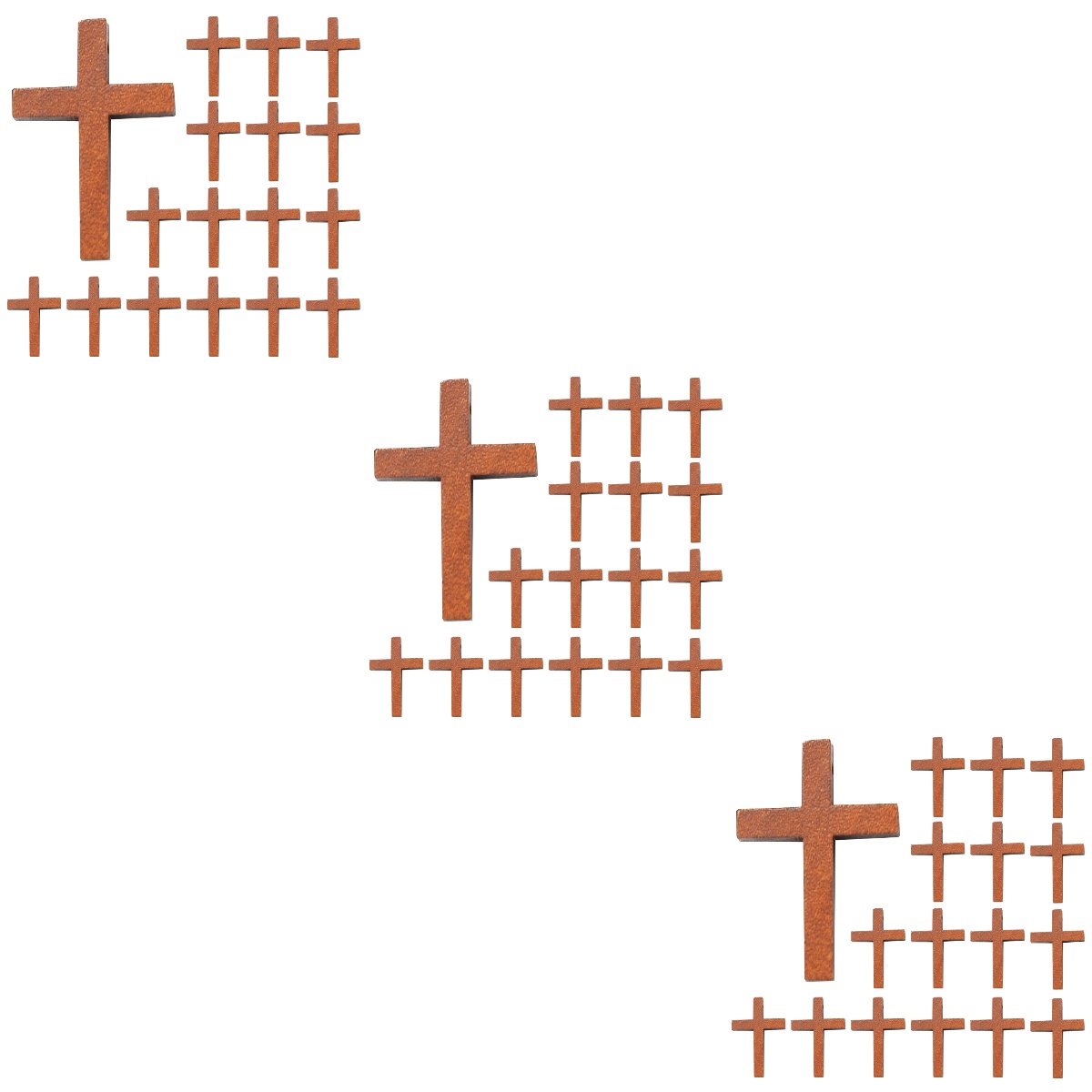 75 pcs Small Wooden Crosses Small Cross Pendant Mini Cross Charms DIY ...
